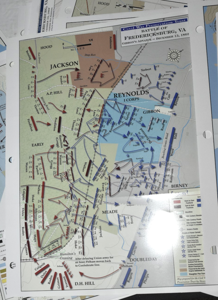 ABT CIVIL WAR 1862 BATTLE MAPS (Antietam, Fredericksburg, Gaines Mill ...