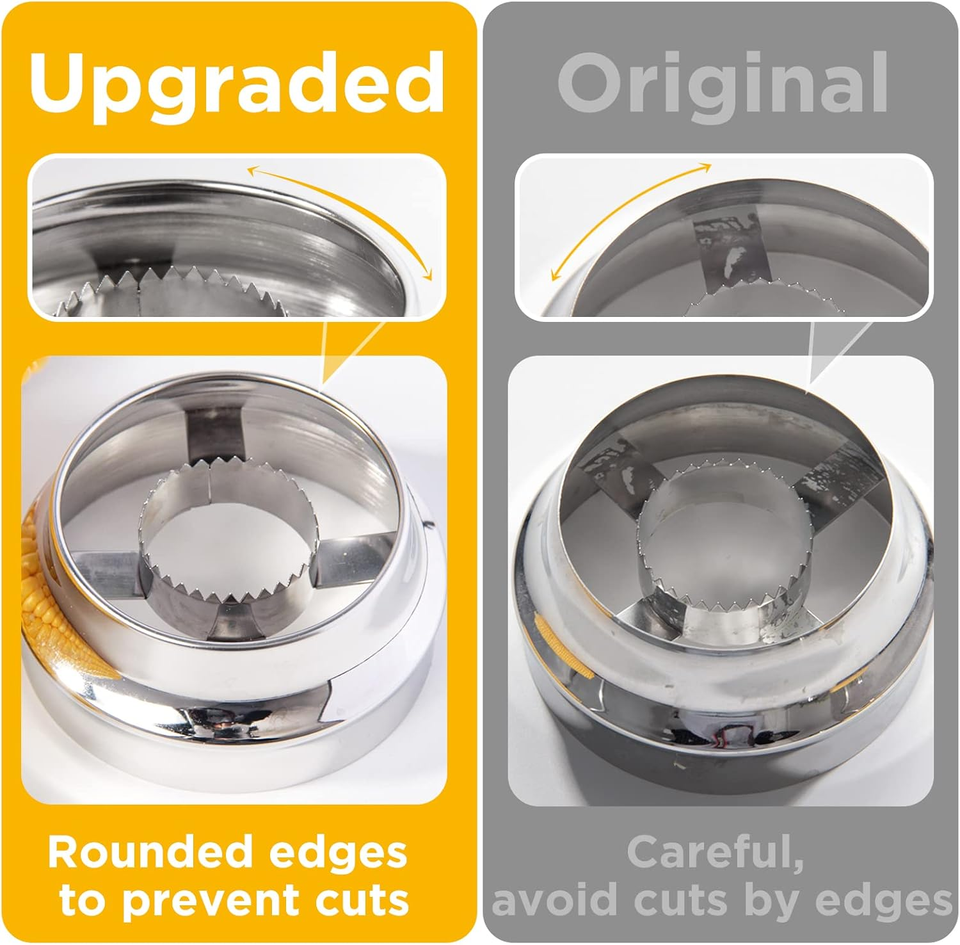 YYP Corn Cutter Peeler, Corn Cob Stripper with Cup [No Splatters or ...