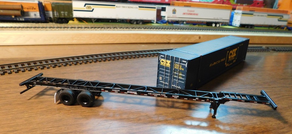 ATHEARN RTR 53 CSX CONTAINER & CSX INTERMODAL CHASSIS CSXU TSXZ HO ...
