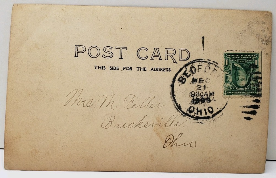 RPPC Victorian Women Bridge Horse & Buggy Bedford OH to Brecksville ...