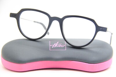 NEW THEO PYRA 002 MATTE BLACK AUTHENTIC FRAMES W/ CASE EYEGLASSES 46-19 ...