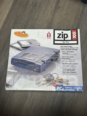 iomega Zip 100 External Disk Drive Parallel Port Model:10919 Box | eBay
