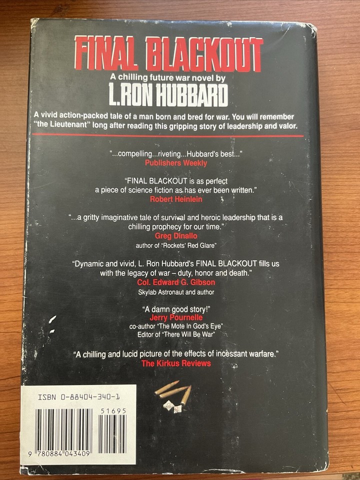 ~ Final Blackout ~ L. Ron Hubbard RARE Advance Reading / Uncorrected Copy 1988 9780884043409| eBay