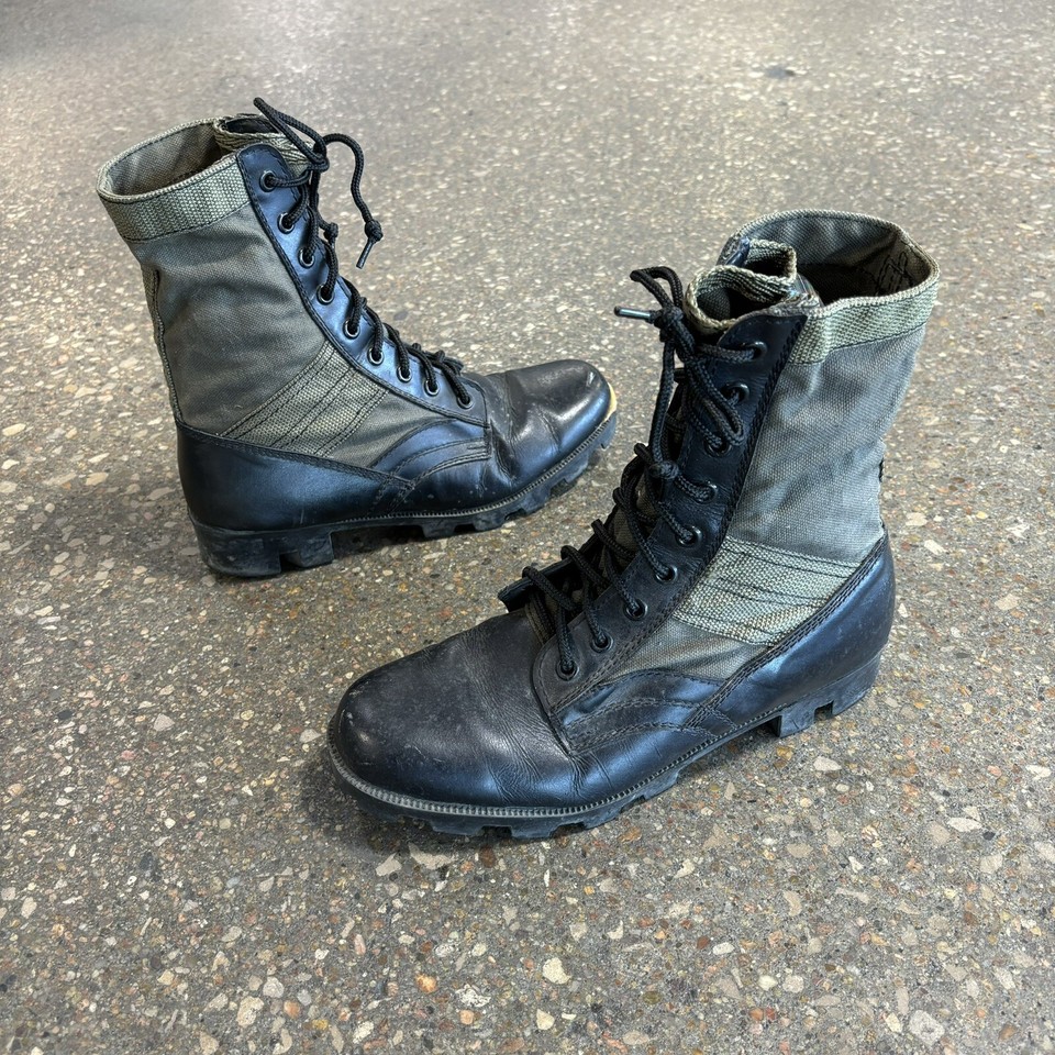 Vintage Jungle Military Issued Combat Boots Men's 8R Spike Protective ...