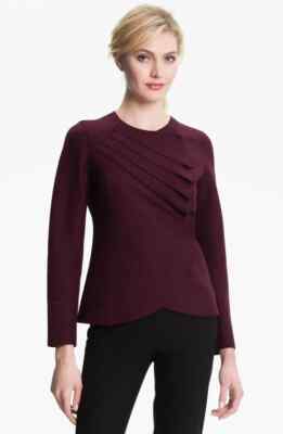 *NWT* BEYOND THREADS MALBEC PLEATED SERENA ALPACA-WOOL BLEND JACKET ...