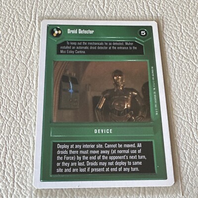 Star Wars CCG Premiere WB Droid Detector White Border SWCCG | eBay