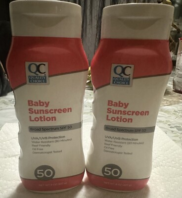 **value Of 2 ** Qc Quality Choice Baby Sunscreen Lotion SPF 50 8oz Each ...