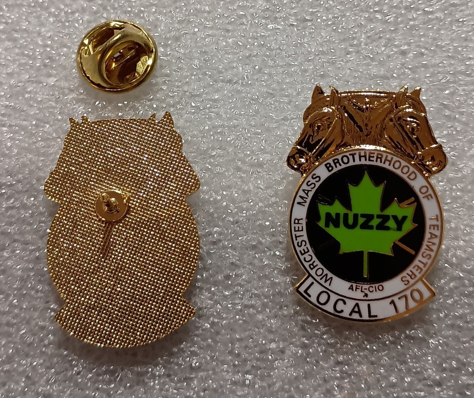 2 Brotherhood Teamsters Union Member AFL-CIO LC 170 Nuzzy Lapel Hat Pin ...