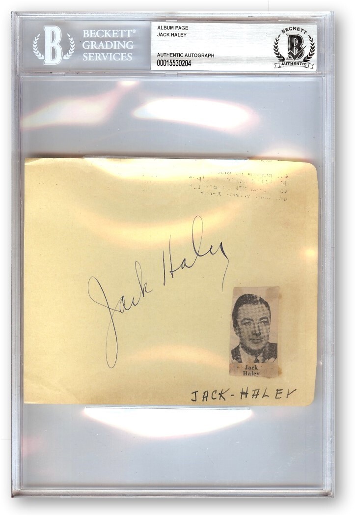 Jack Haley Signed Autographed Album Page Wizard of Oz Tin Man BAS 0204 ...