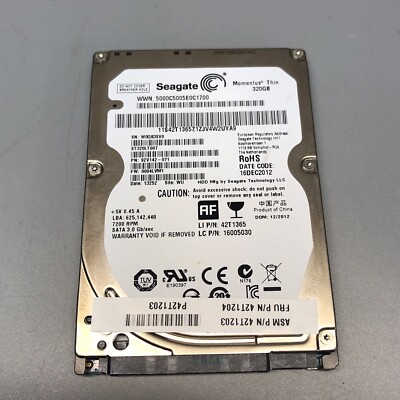 Seagate Momentus Thin 7mm 320GB 7200RPM 2.5" SATA ST320LT007 HDD | eBay