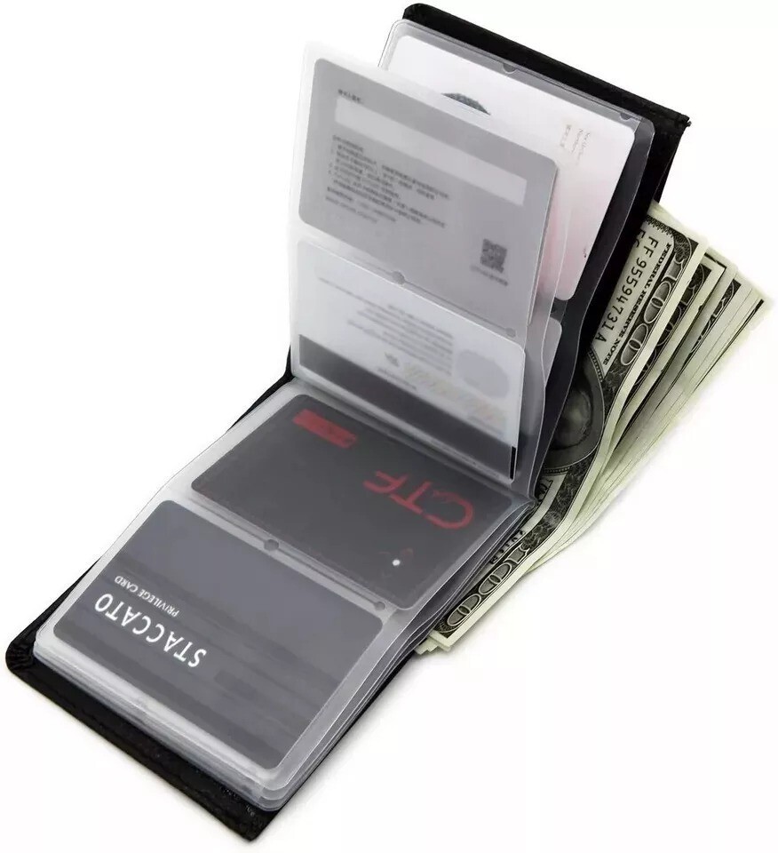 Wonder Wallet Inserts 12 Page Plastic Amazing Slim Comfortable RFID ...