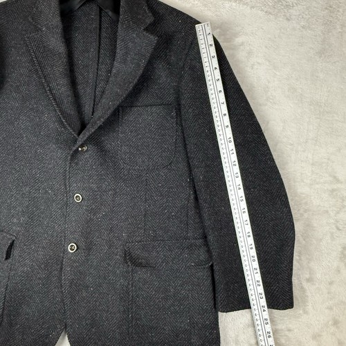 Vtg Orvis Mens 46R Tweed Wool Blazer Suit Jacket Herringbone 3 Button ...