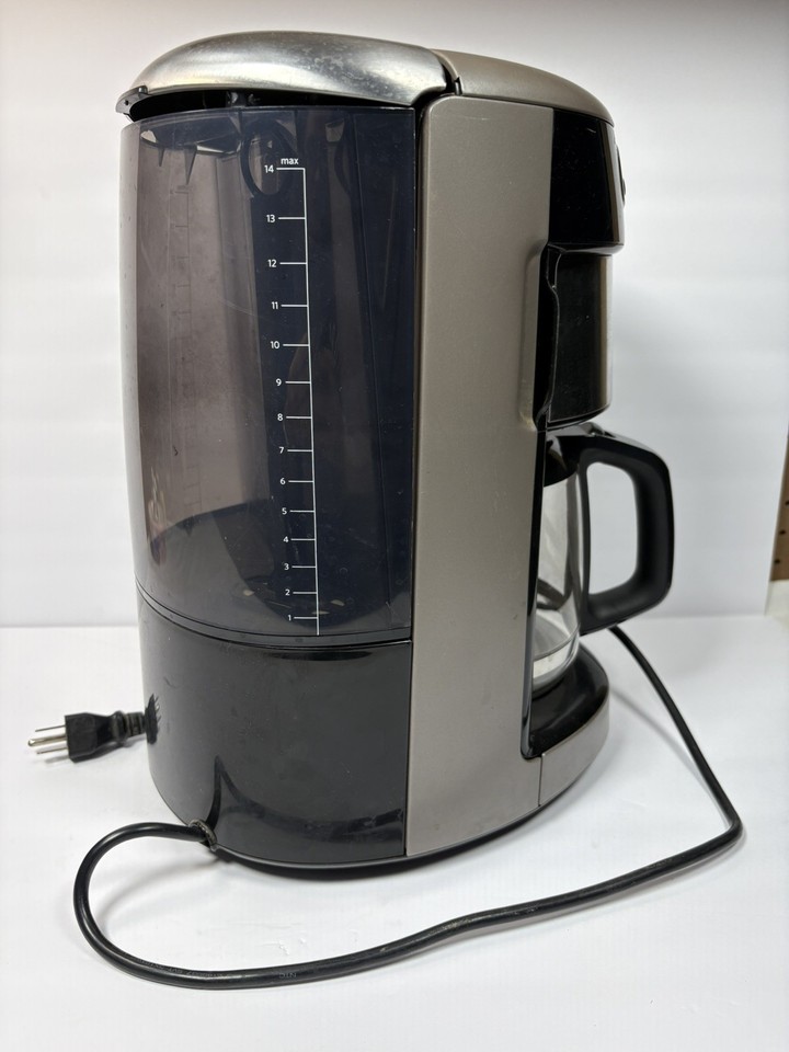 KitchenAid KCM222CU Black Coffee Maker Brewer *clock is little dim to ...