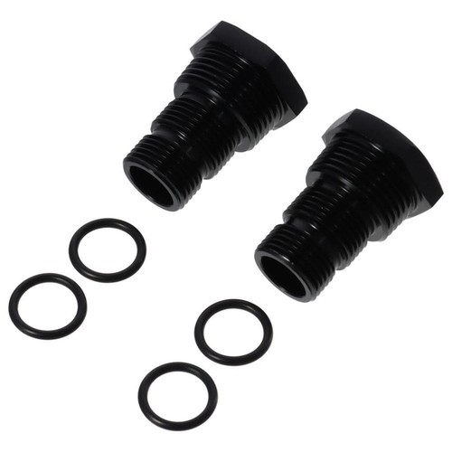 2Pcs Aluminum Suppressor Adapter Black 3/4" and 5/8" Oil Filter For Car ...