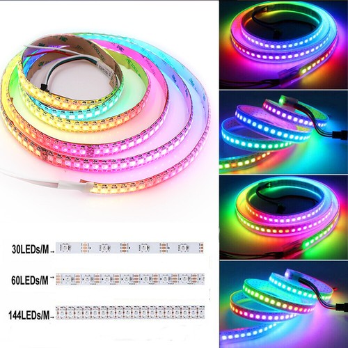 WS2812B LED Streifen Strip 5M WS2812 RGB Leiste Licht 5050 SMD ...