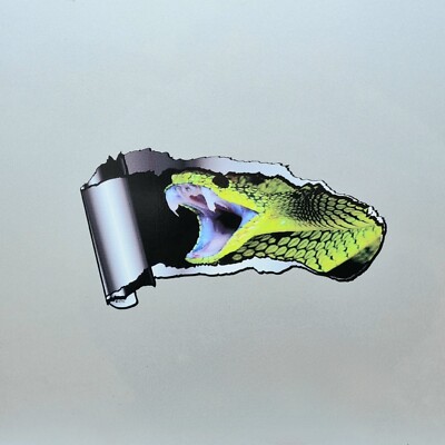 Angry Hissing Snake Ripped Metal Slash Vinyl Sticker Decal For Car Van ...