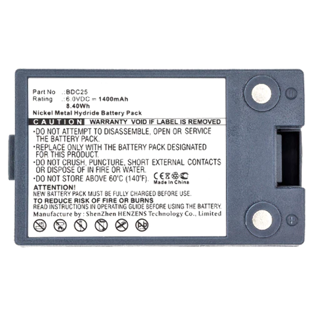 BNA-WB-H8584 Equipment Battery Ni-MH, 6V, 1400mAh, Replacement for ...