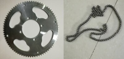 E-Scooter 80T Sprocket 25H Cog& 25H Drive Chain For Razor E300 E 300 ...