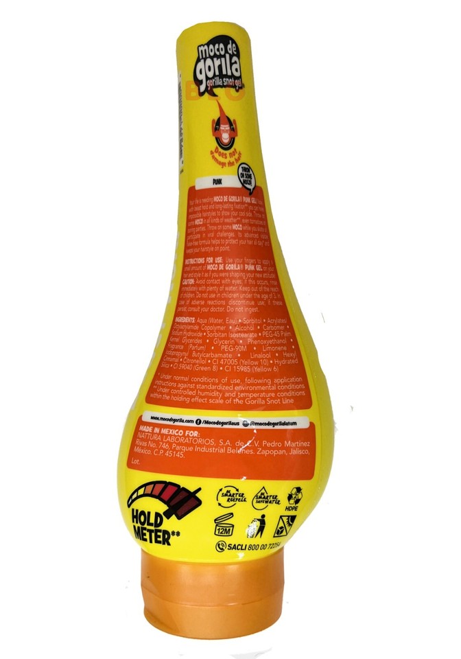 Gorilla Hair Styling Gel PUNK Extra Max Hold Wet Look Moco De Gorila ...