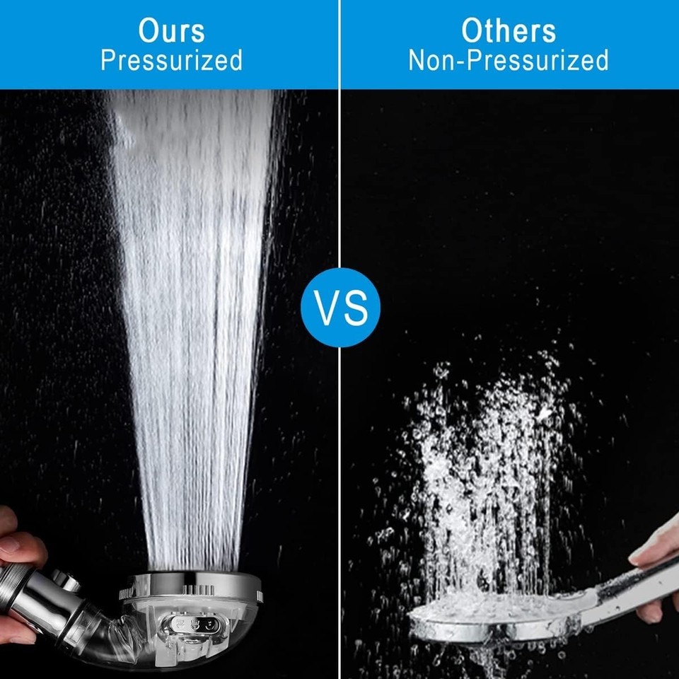 Setting High Pressure Shower Envy Shower Head with Beads Water Saving ...