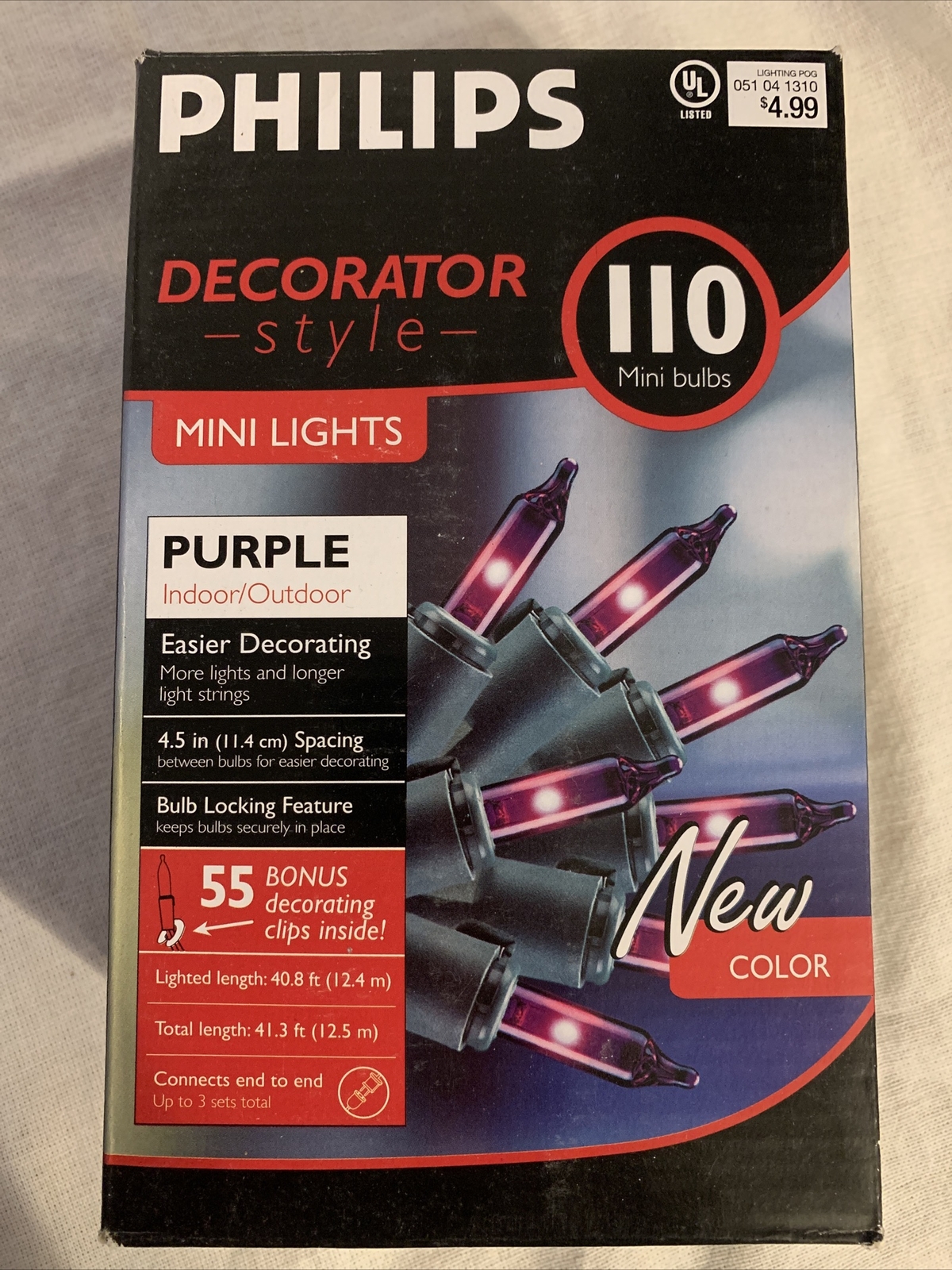 Philips Purple Mini Lights. Decorator Style. 110 Mini Bulbs. NOS. | eBay
