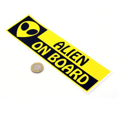 Alien On Board Funny Car Window Bumper Laptop Sticker Paul Movie Vinyl ...