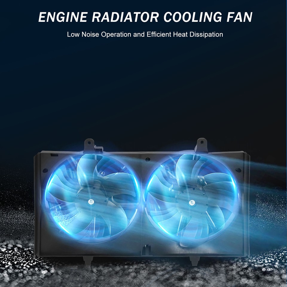 Radiator Condenser Cooling Fan Assembly For Nissan Maxima SE Sedan 4 ...