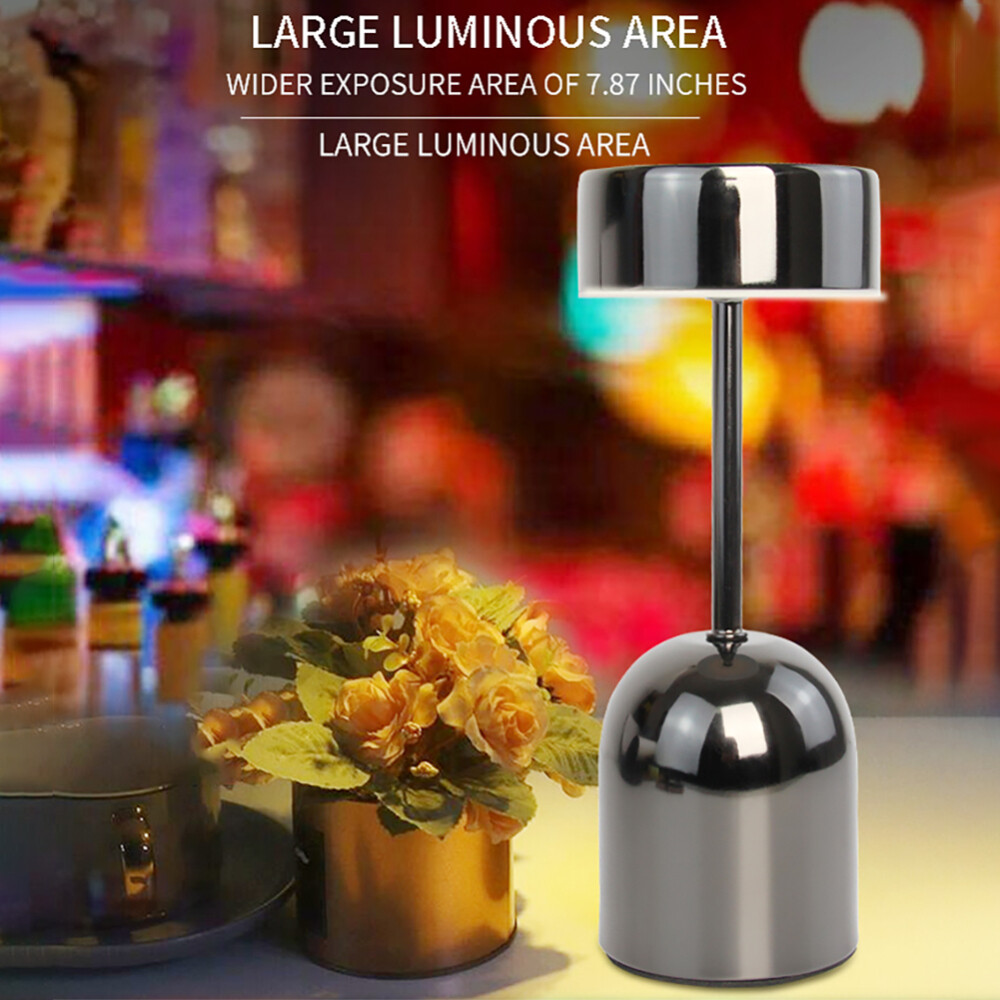 Rechargeable LED Table Lamp Touch Sensor Desk Light Restaurant Bar ...