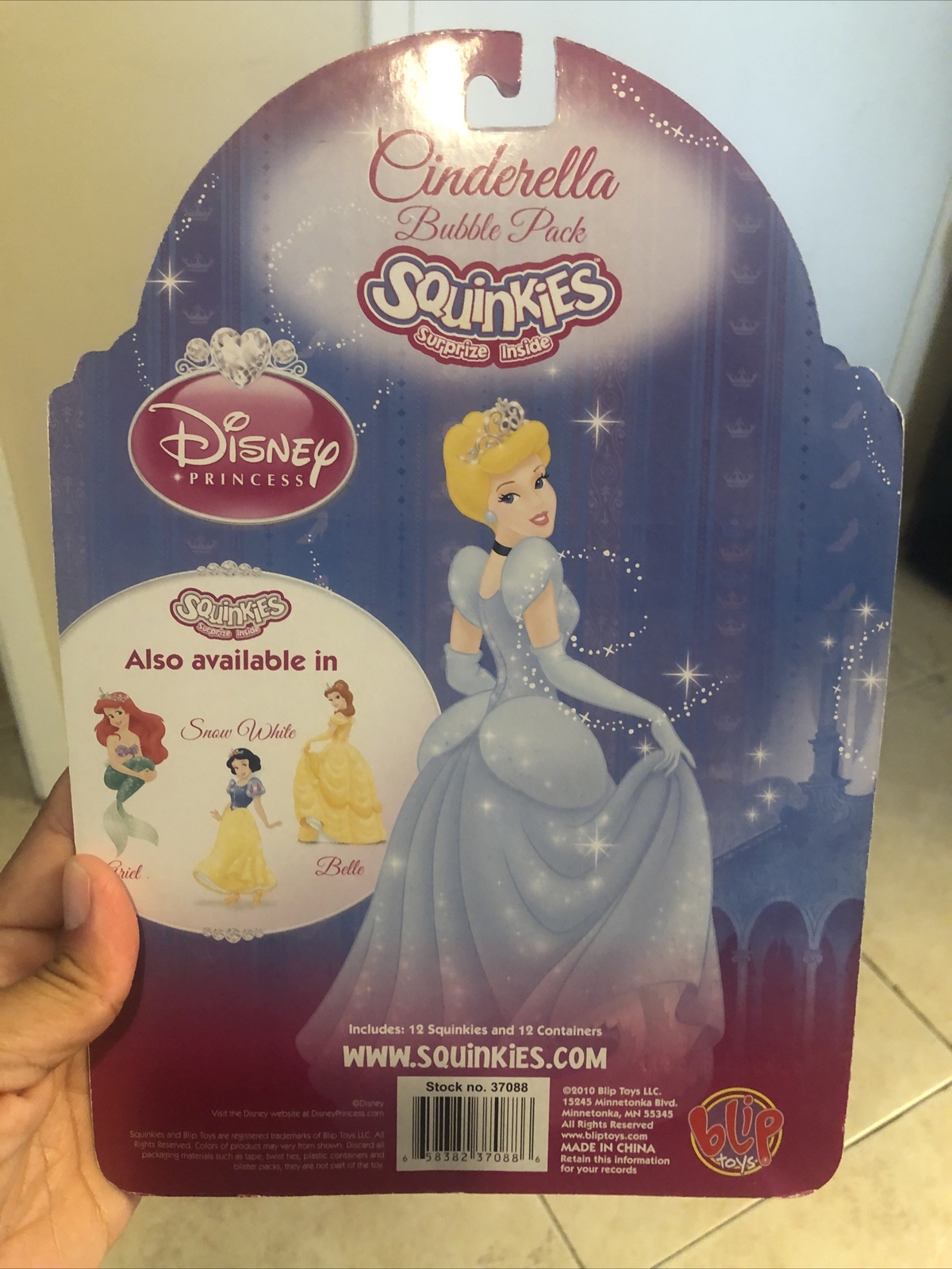 Disney Princess Cinderella 12 Squinkies Set Surprize Inside Blip Toys ...