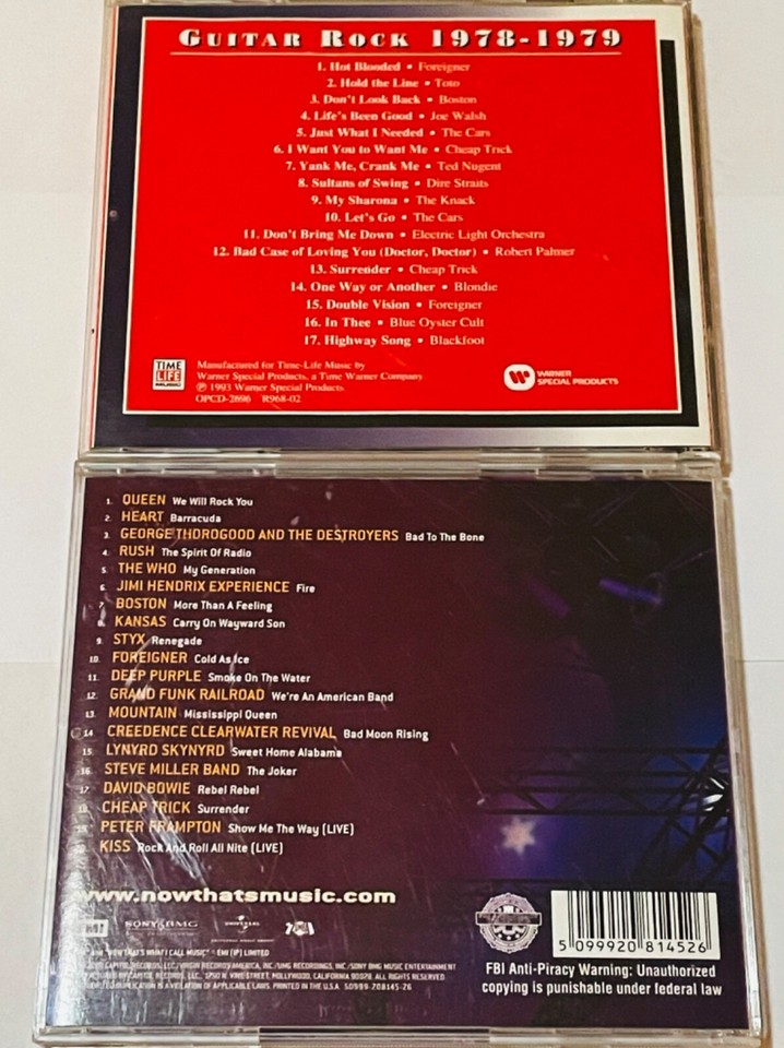 TIME LIFE MUSIC Guitar Rock 1978-1979 CD +BONUS Now That's What I Call Classic ! | eBay