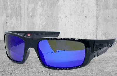 Custom OAKLEY black ink CRANKSHAFT +(aftermarket) blue POLARIZED ...
