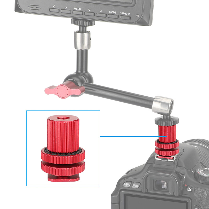 CAMVATE Hot Shoe Mount To 1/4" Female Thread Screw For DSLR Camera Rig ...