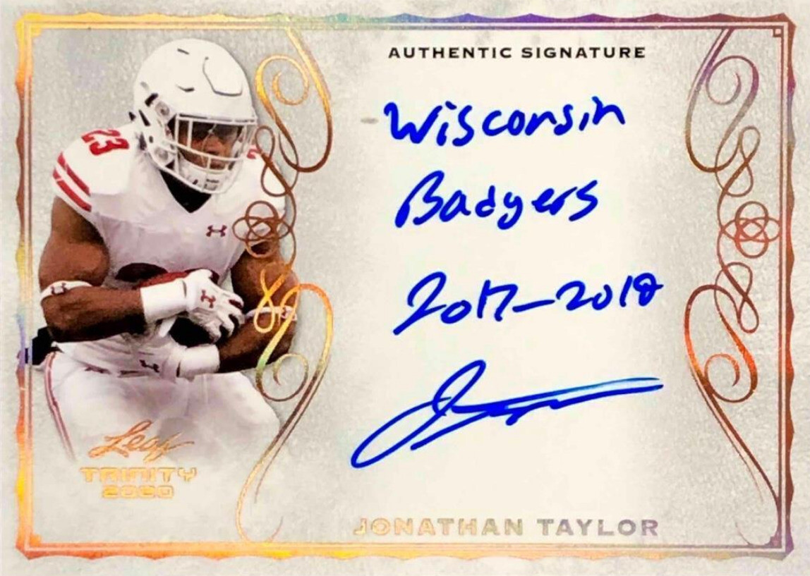 2020 Leaf Trinity - Signatures #A-JT1 Jonathan Taylor (AU, RC) for sale ...