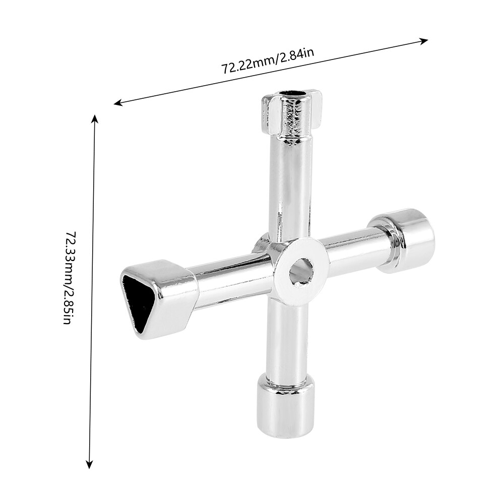 Utilities Key 4 Way Zinc Alloy Cross Key Multifunctional Professional ...