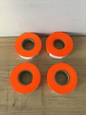 Neon Orange High Visibility Flagging Tape (4 PACK) | eBay