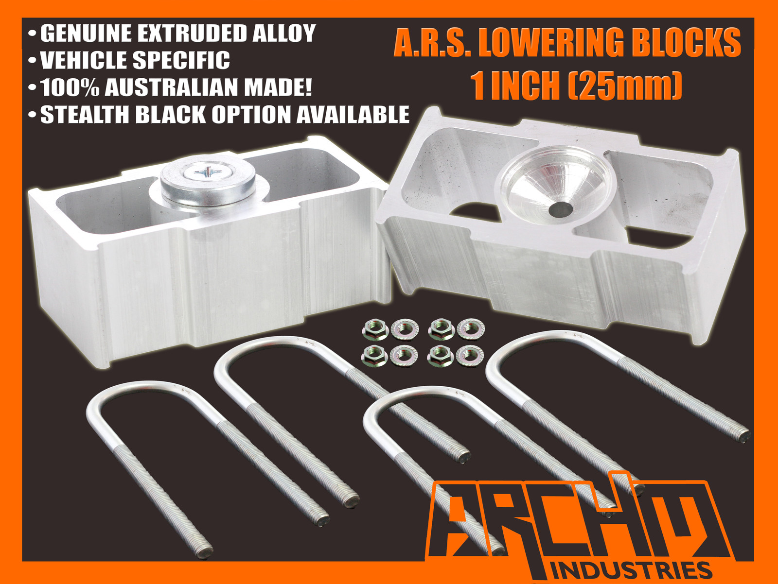 1" INCH (25mm) LOWERING BLOCKS (ALL MODELS) FOR TOYOTA HILUX 2WD 1997 ...