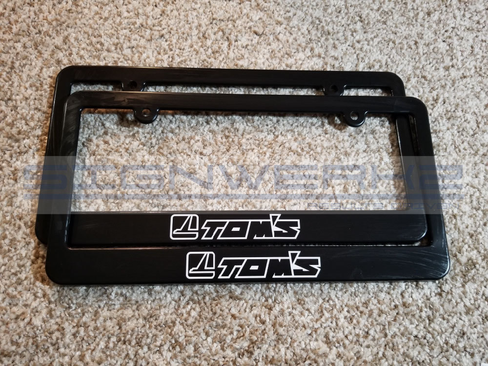 Toms License Plate Frame Toyota Racing FRS A90 RCF RC ISF Style #2 ...