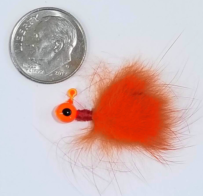 1/32 oz Micro Panfish Jigs Marabou Feather Crappie Sunfish Bluegill ...