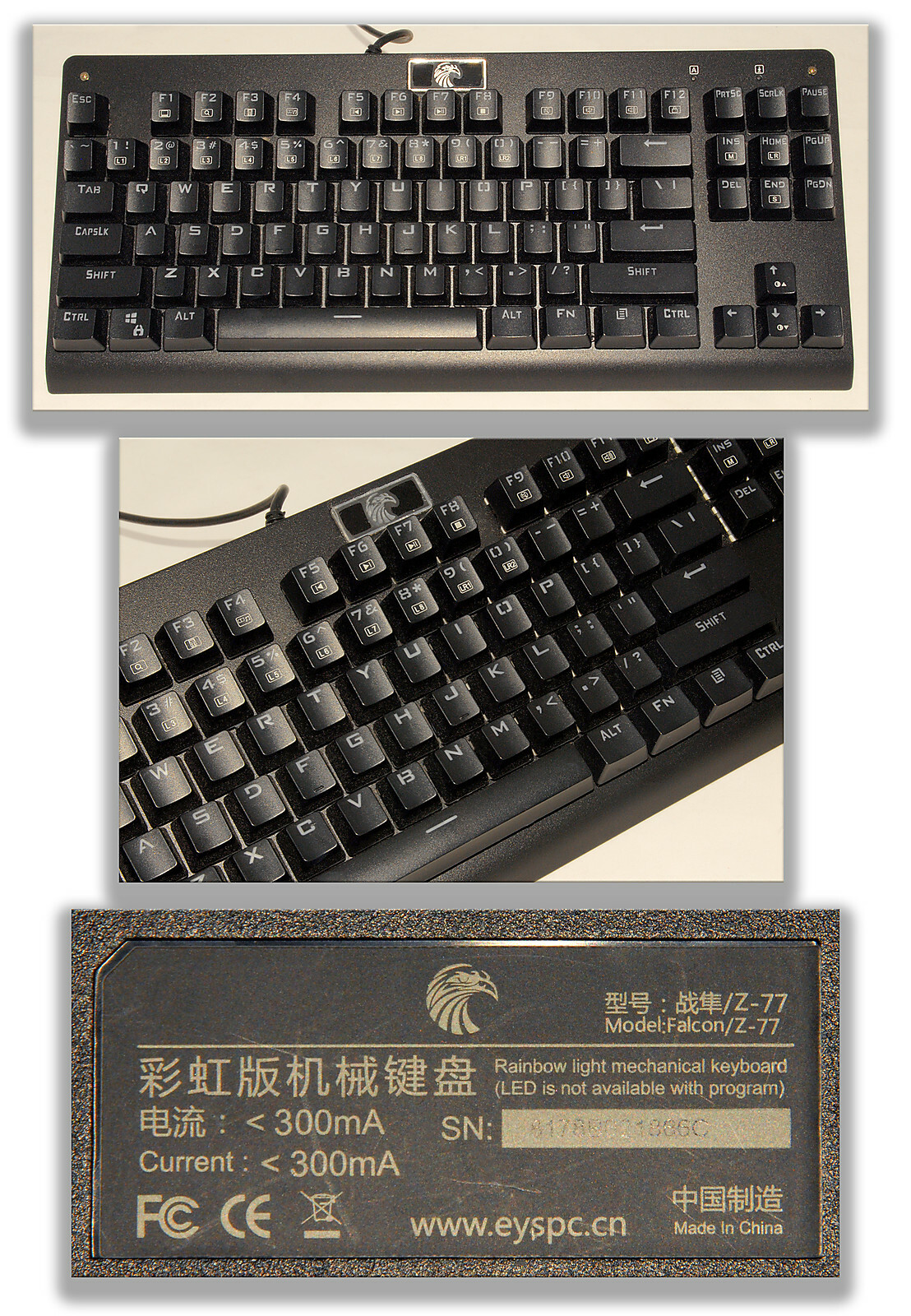 MechanicalEagle - Falcon Z-77 Multicolor Backlit Gaming / Computer ...