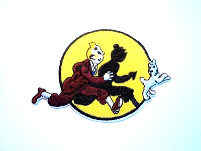 Adventures of Tintin Patches Embroidered Cloth Applique Badge Iron Sew ...