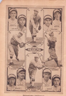 1927 Philadelphia Athletics Ty Cobb Lefty Grove - 1920s Baseball ...