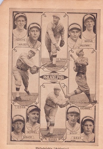 1927 Philadelphia Athletics Ty Cobb Lefty Grove - 1920s Baseball ...