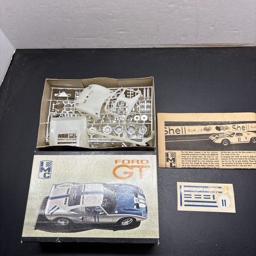 Vintage 60s IMC FORD GT Unbuilt Model Kit Good Condition Open Box | eBay