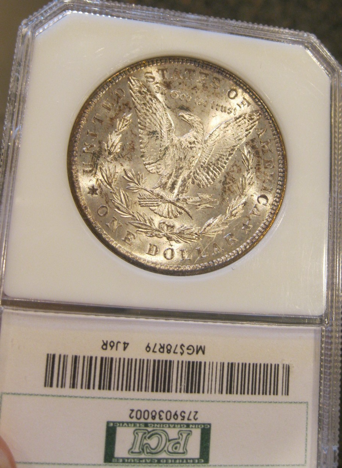 1878 Morgan silver dollar-Rev 79, BU, PCI 10 digit code, Tougher Date ...