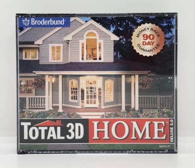 TOTAL 3D HOME ~ BRODERBUND 2000 CD-ROM WINDOWS 95/98 DELUXE 3.0 ...