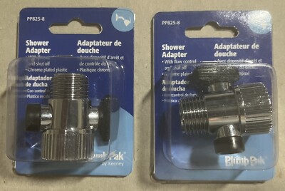 2 Plumb Pak PP825-8 Shower Adapter With Flow Control, Plastic, Chrome ...