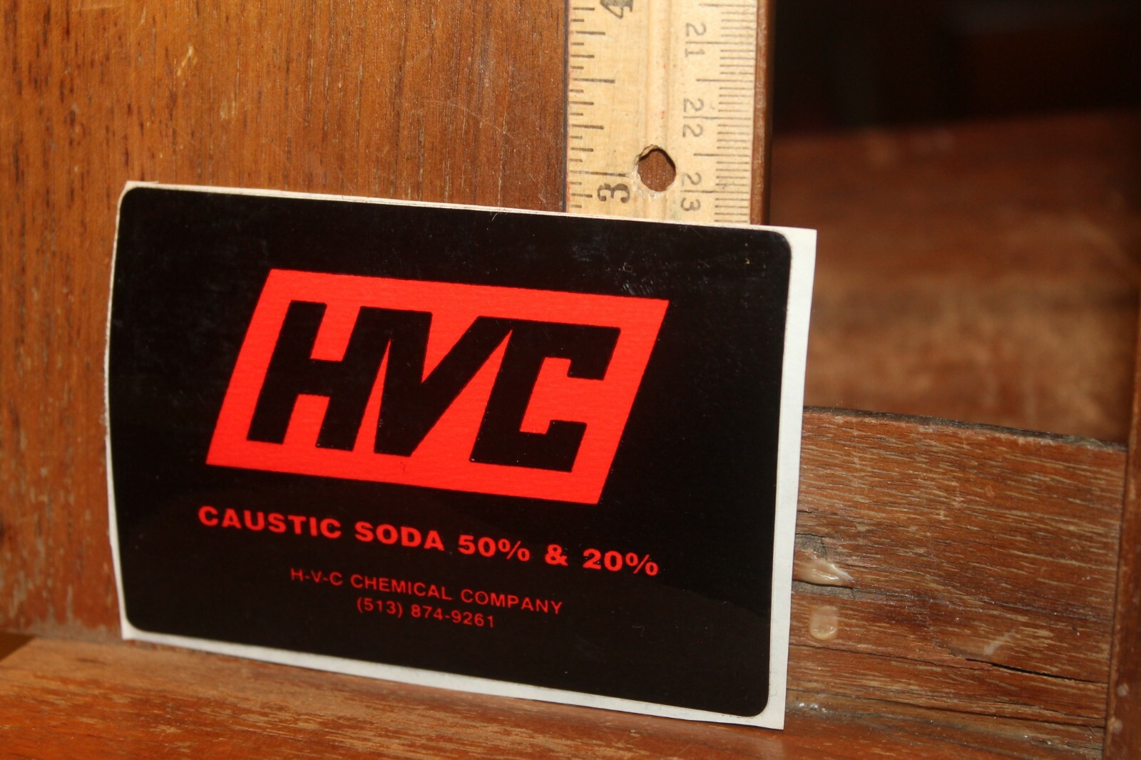 Vintage Coal Mining Decal Sticker HVC Chemical Caustic Soda | eBay