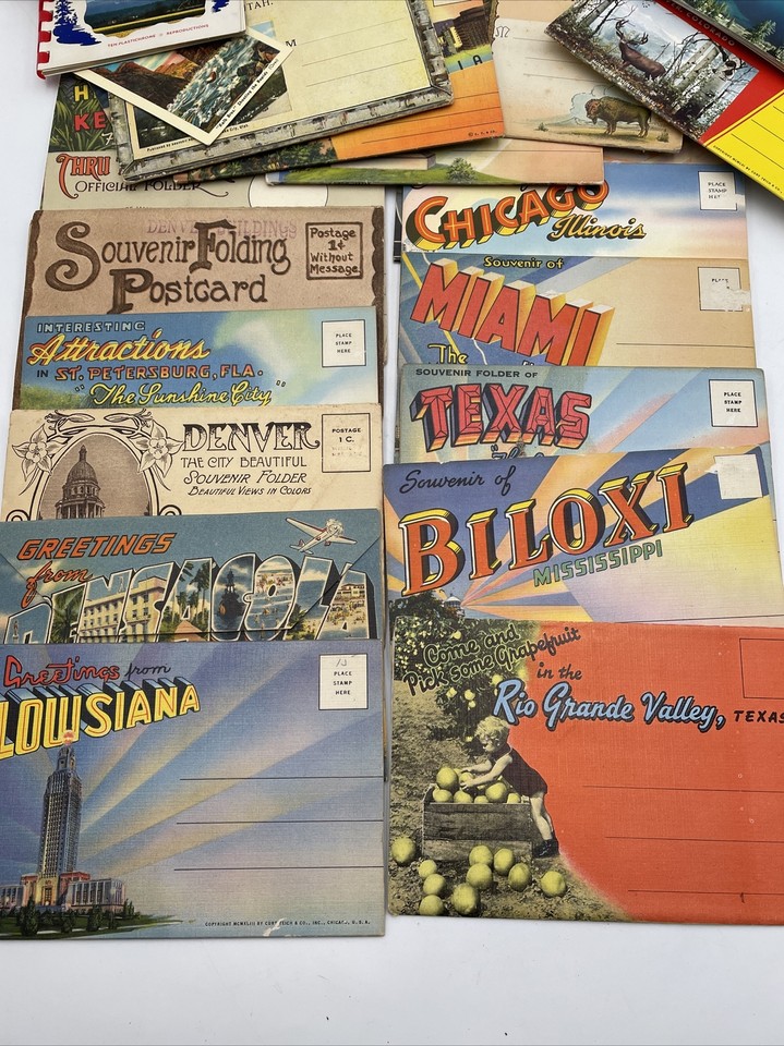 Souvenir Postcard Folders Plus Individual Cards Over 180 Estate ...