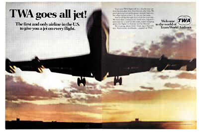 TWA Airline Print Ad Vintage Advertisement Aviation Ad StarStream Jet ...