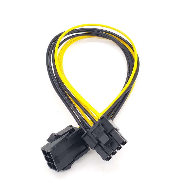 PCI Express 6 pin Female to Single PCI-E 6+2Pin Male GPU Power Cable ...